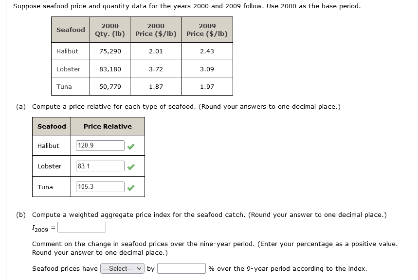 Solved (a) Compute a price relative for each type of | Chegg.com