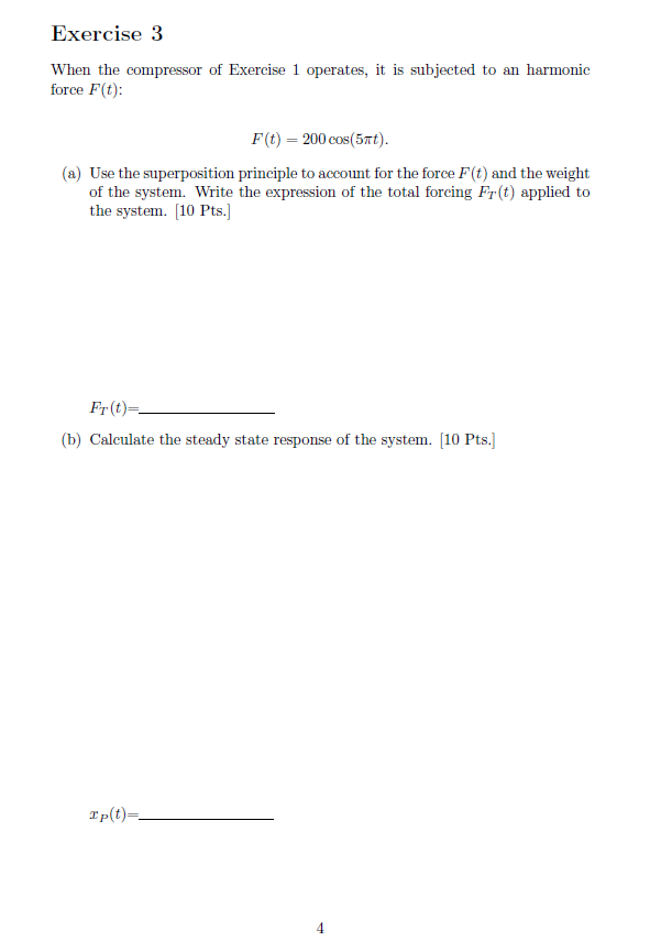 Solved Exercise 3 When the compressor of Exercise 1 | Chegg.com