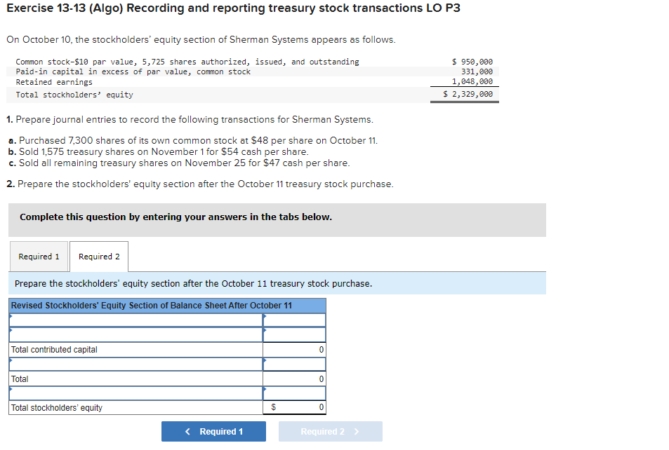 [Solved]: 1. Prepare journal entries to record the followi