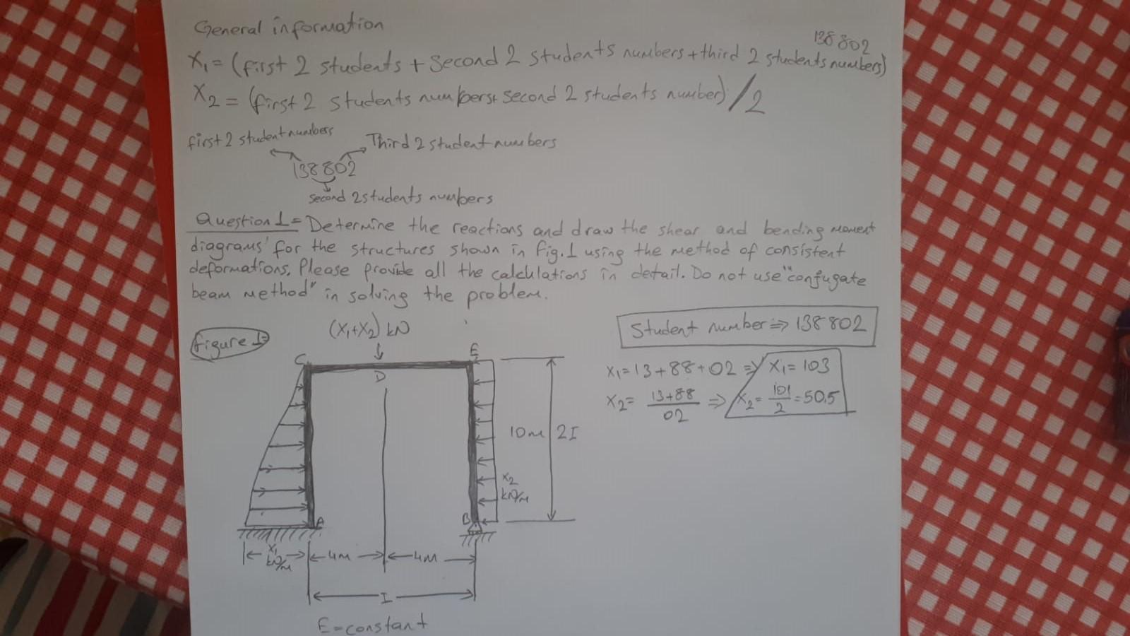 Solved 128 802 General information X = (first 2 students & | Chegg.com