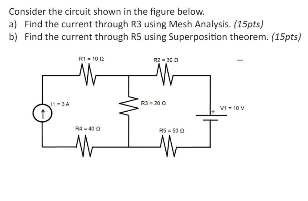 Solved Consider The Circuit Shown In The Figure Below A