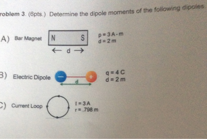 Solved Determine the dipole moments of the following | Chegg.com