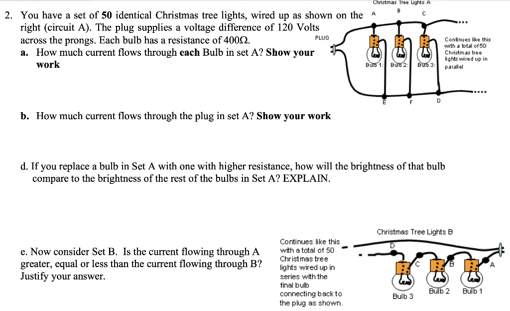Solved Christmas Tree Lights A C 2. You have a set of 50 | Chegg.com