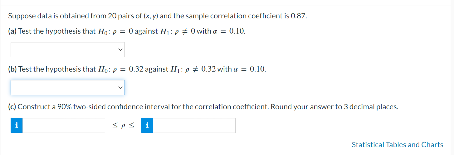 Solved Suppose data is obtained from 20 ﻿pairs of (x,y) ﻿and | Chegg.com