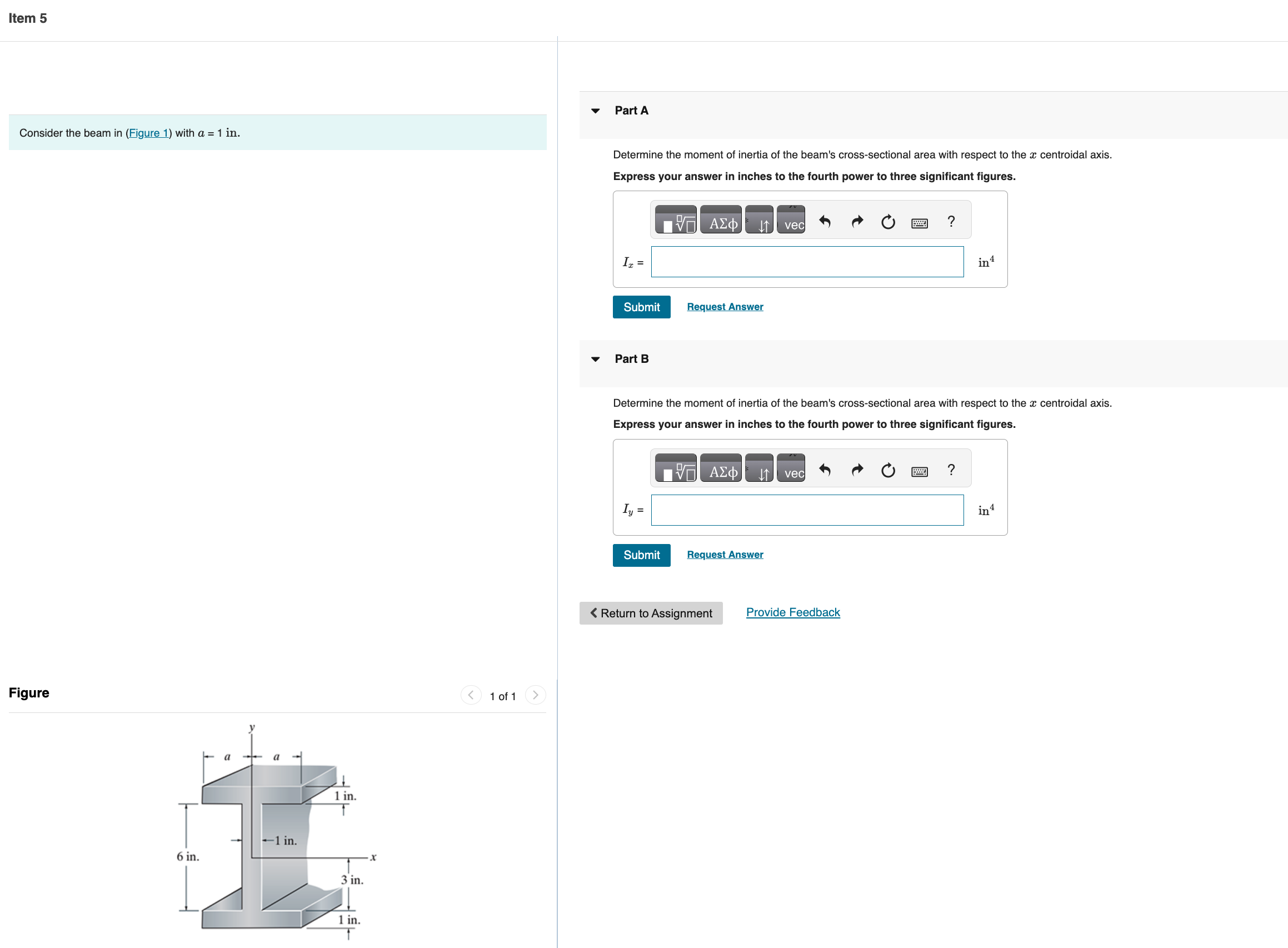 Solved Item 5Consider the beam in (Figure 1) ﻿with a=1 | Chegg.com