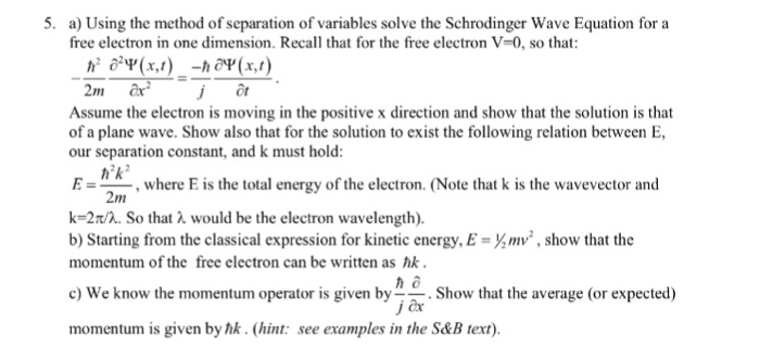 Solved 5. a) Using the method of separation of variables | Chegg.com