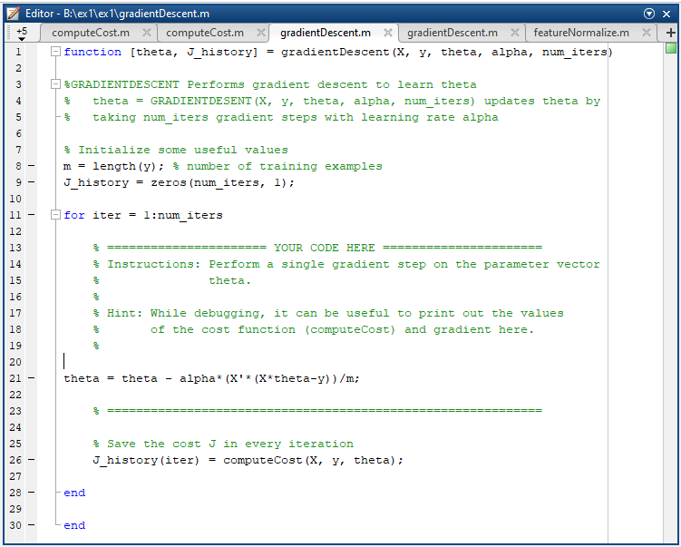 Solved 2.2.4 Gradient descent Next, you will implement | Chegg.com