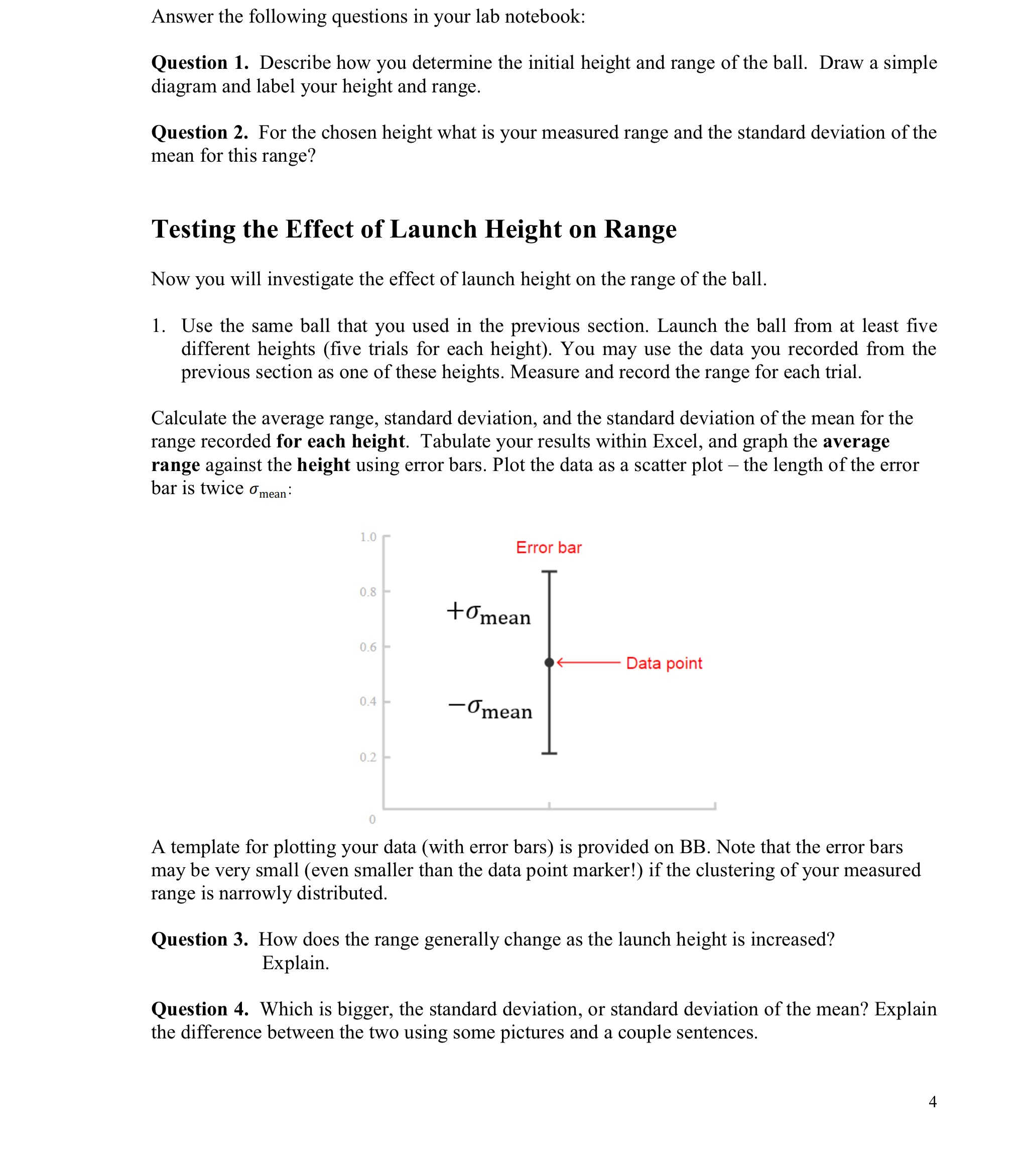 Solved Lab 5: Projectile Motion (and Introduction to Errors) | Chegg.com