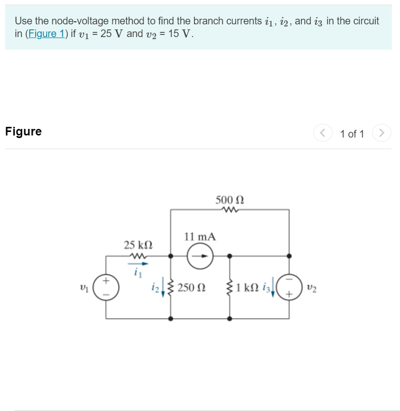 Solved Use the node-voltage method to find the branch | Chegg.com