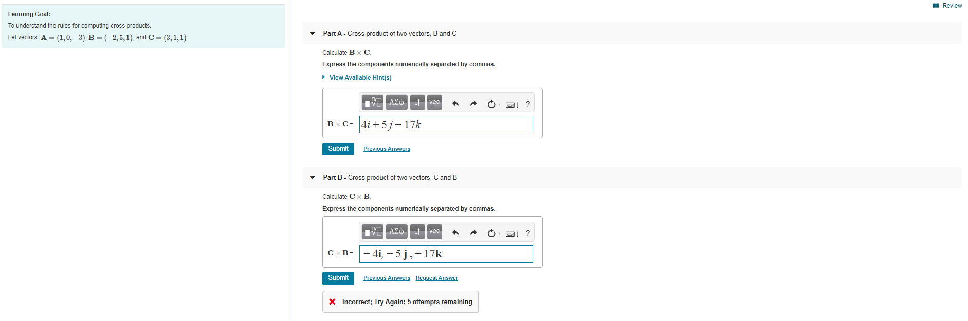 Solved Review Learning Goal: To understand the rules for | Chegg.com