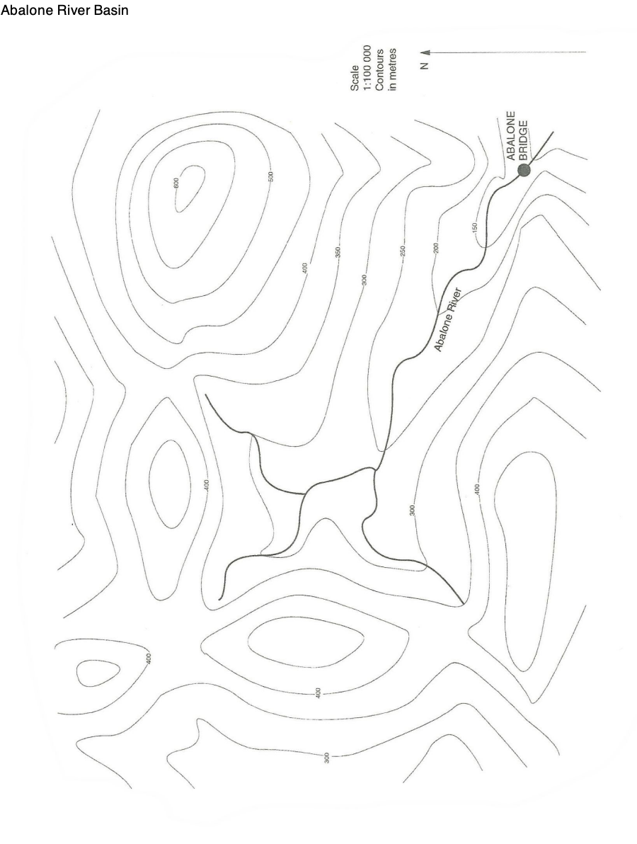 Solved Drainage divides separate the Abalone River valley | Chegg.com