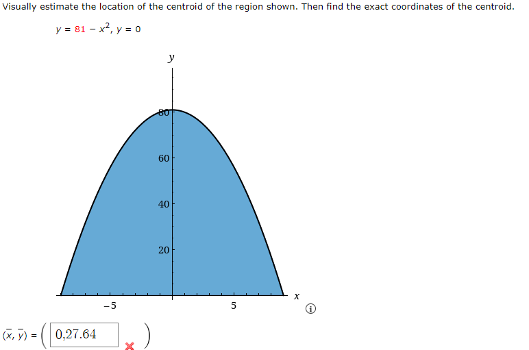 Solved Visually estimate the location of the centroid of the | Chegg.com