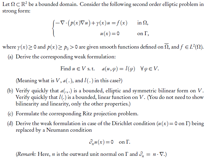 Let Ω⊂R2 be a bounded domain. Consider the following | Chegg.com