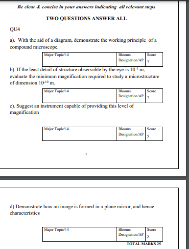 Solved Be clear \& concise in your answers indicating all | Chegg.com
