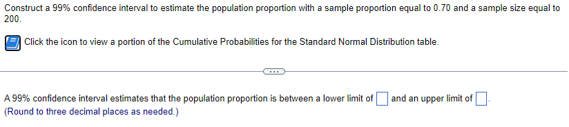 Solved Construct a 99% confidence interval to estimate the | Chegg.com