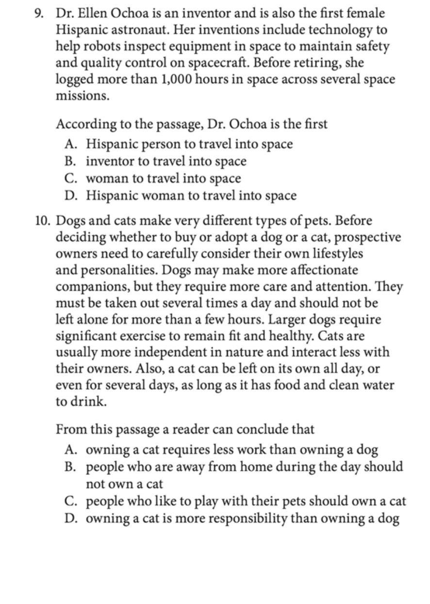 Solved 9. Dr. Ellen Ochoa is an inventor and is also the | Chegg.com