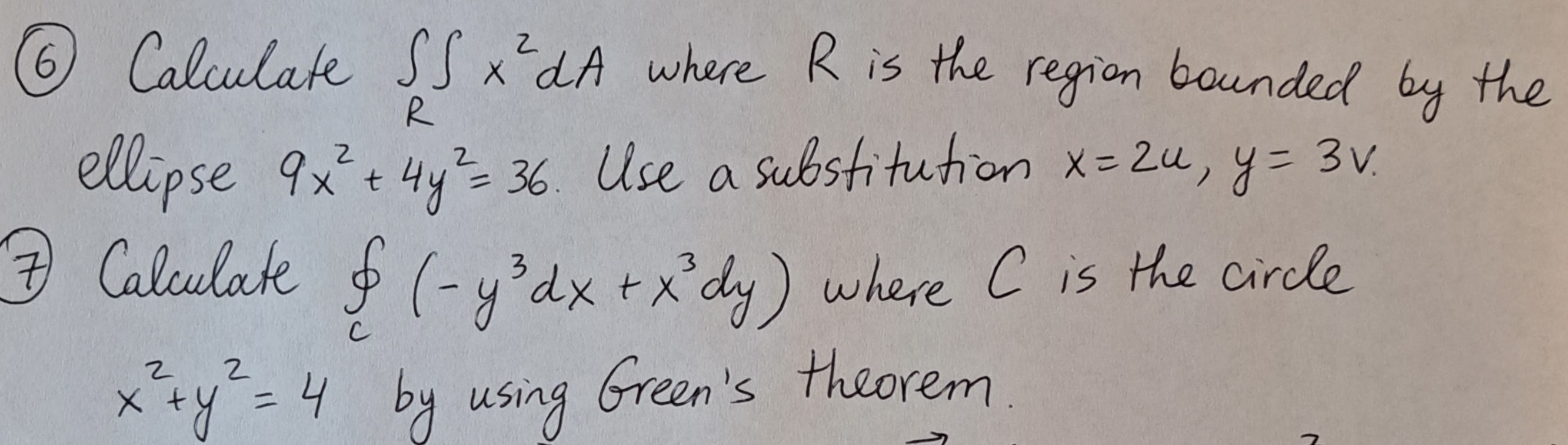 Solved (6) Calculate ∬Rx2dA where R is the region bounded by | Chegg.com