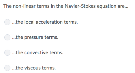 Solved The non-linear terms in the Navier-Stokes equation | Chegg.com