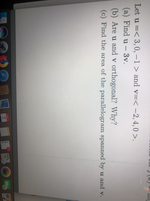 Solved Let u - and v- a) Find u -3v. (b) | Chegg.com Solved Let u - and v- a) Find u -3v. (b) | Chegg.com