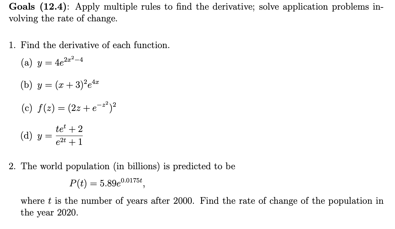 Solved Goals (12.4): Apply multiple rules to find the | Chegg.com