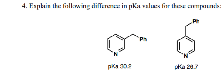 4. Explain the following difference in pKa values for | Chegg.com