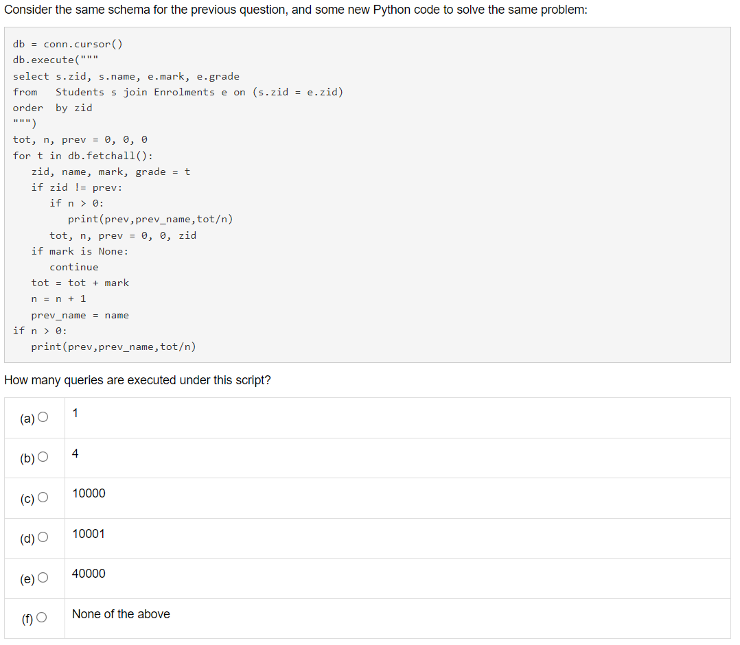 Solved Consider the same schema for the previous question, | Chegg.com