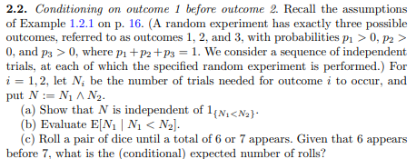 Solved 2.8. Expected number of occurrences of outcome 1 | Chegg.com