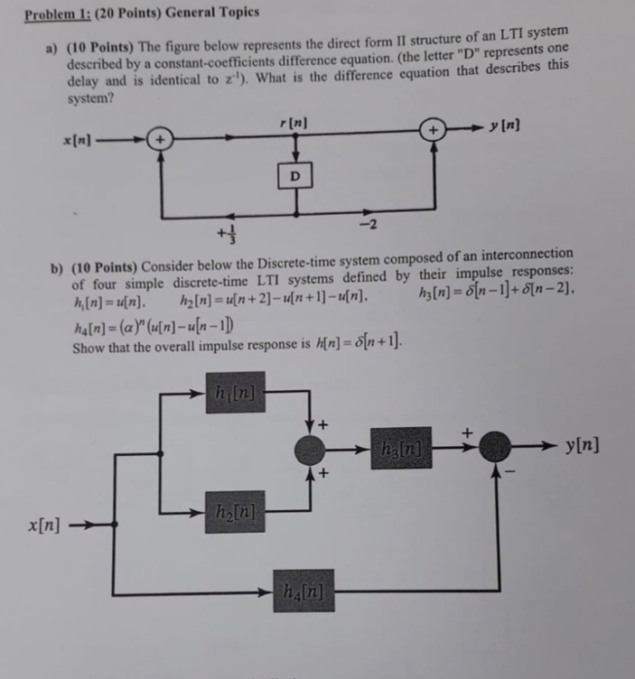 Solved Problem 1: (20 Points) General Topics a) (10 Points) | Chegg.com