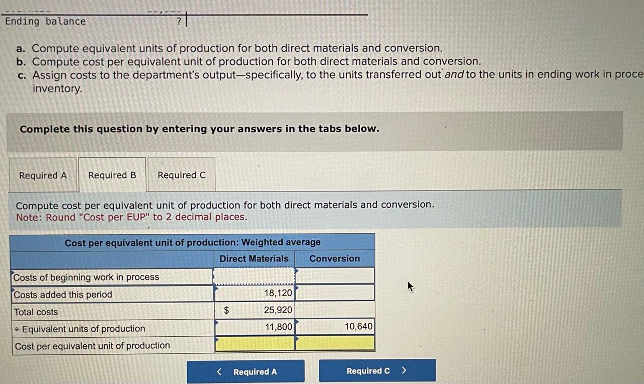 Solved Exercise 20-13 (Algo) Weighted average: Process | Chegg.com