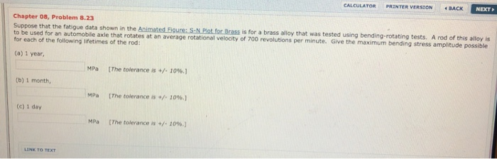 Solved CALCULATOR PRINTER VERSION BACK NEXT Chapter 08, | Chegg.com