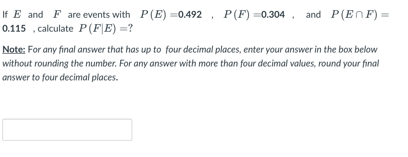 Solved and P(En F) - 2 If E and F are events with P(E) | Chegg.com