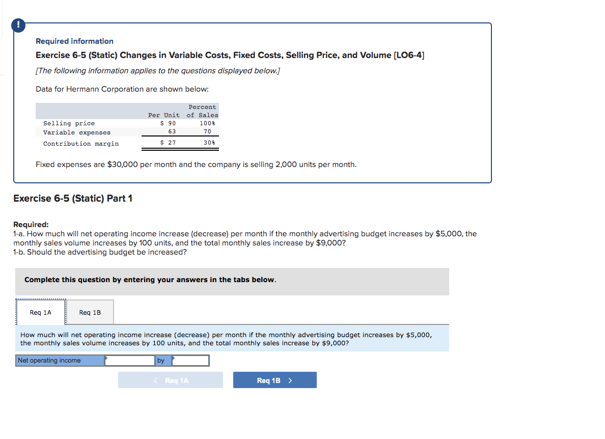 Solved Required information Exercise 6-5 (Static) Changes in | Chegg.com