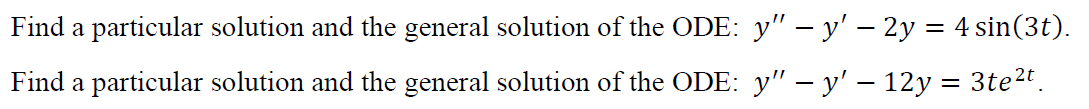 Solved Find a particular solution and the general solution | Chegg.com