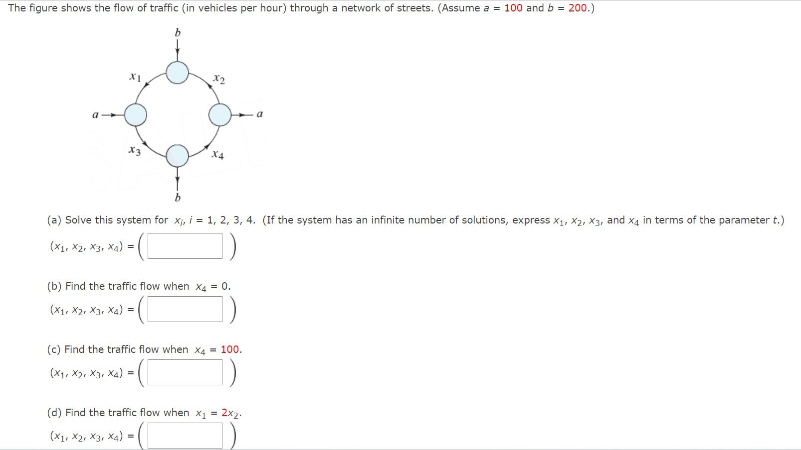Solved The Figure Shows The Flow Of Traffic In Vehicles Per
