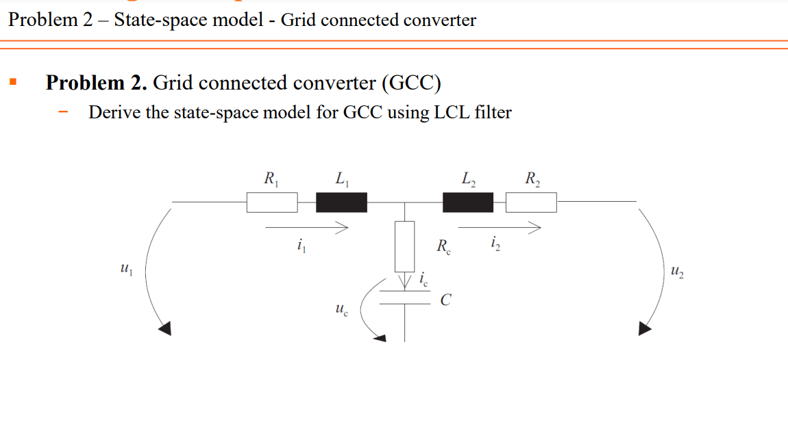 Problem 2 ﻿grid Connected Converter Gcc Derive The