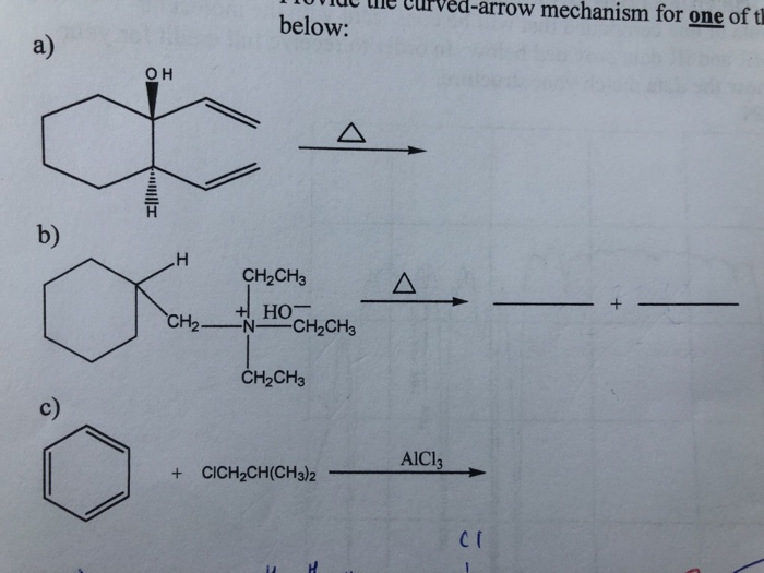 Solved Provide the curved arrow mechanisms for each of the | Chegg.com