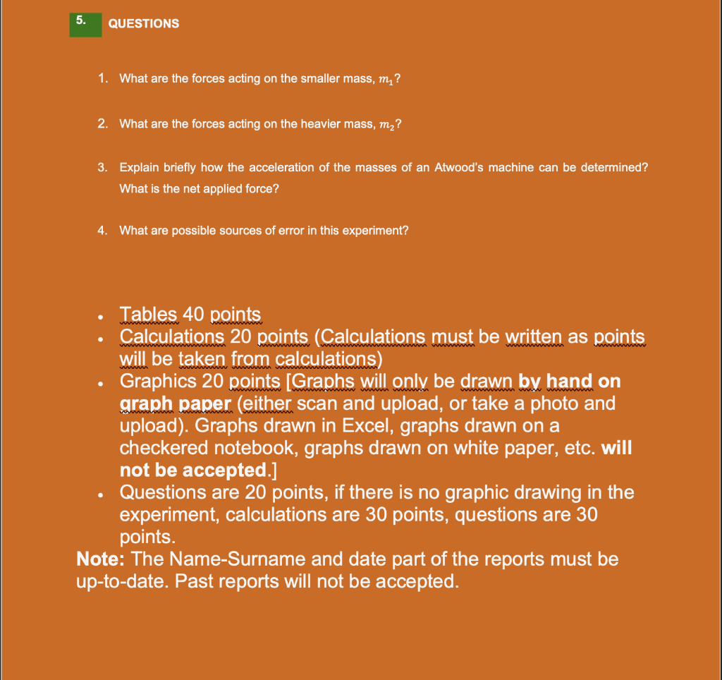 Tables 40 points Calculations 20 points | Chegg.com