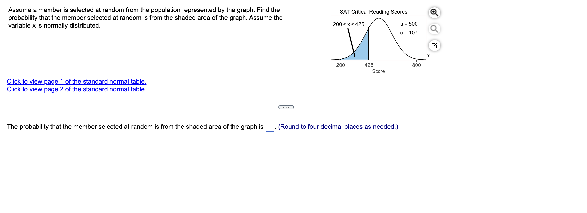Solved Use the normal distribution to the right to answer | Chegg.com