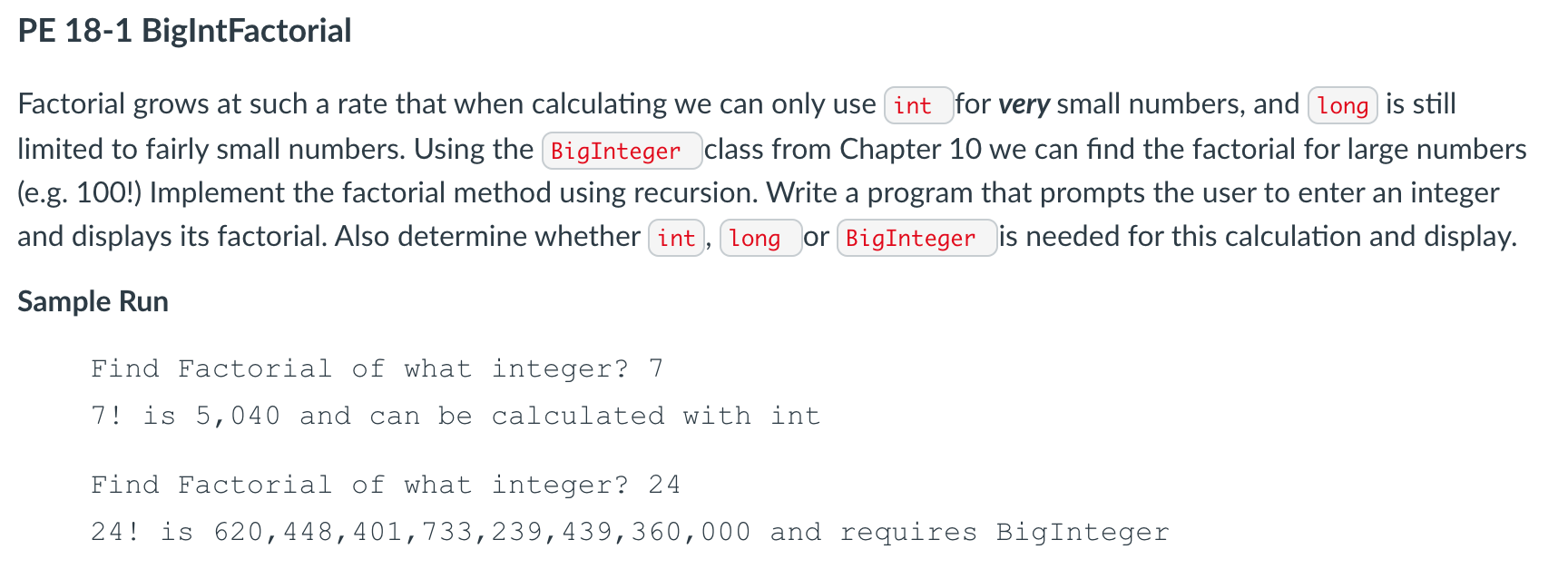 Solved Factorial grows at such a rate that when calculating | Chegg.com