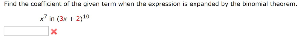 Solved Find the coefficient of the given term when the | Chegg.com