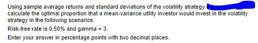 Using sample average returns and standard deviations | Chegg.com