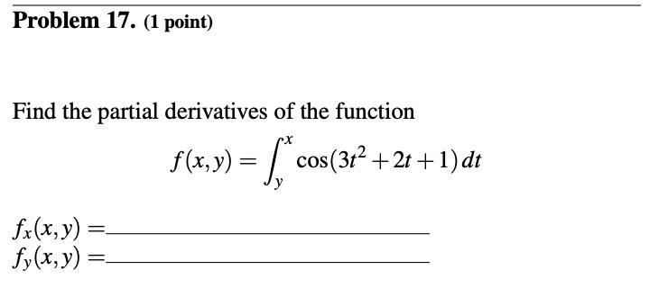 Solved Find the partial derivatives of the function | Chegg.com