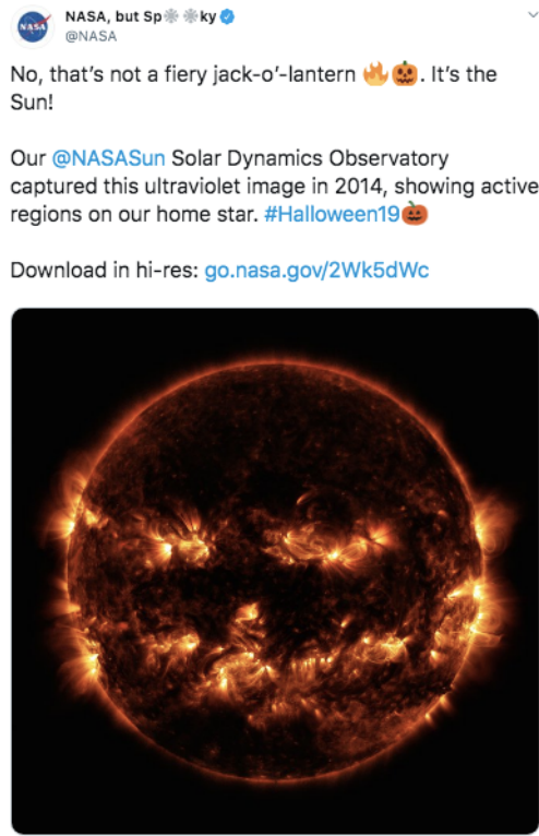 Solved The NASA tweet below has gone viral. (a) What | Chegg.com