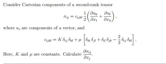 Solved Consider Cartesian components of a second-rank tensor | Chegg.com