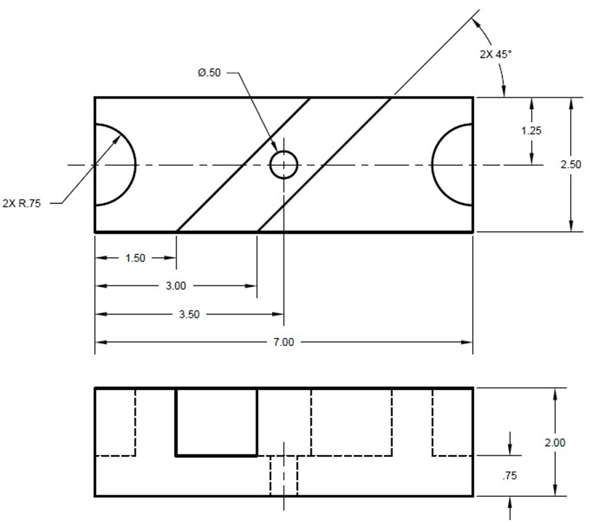Solved Draw the orthographic projection and isometric | Chegg.com