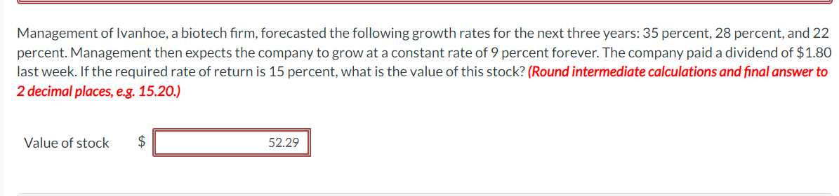 Solved Management of Ivanhoe, a biotech firm, forecasted the | Chegg.com