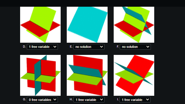 Solved Each graph below is the graph of a system of three | Chegg.com