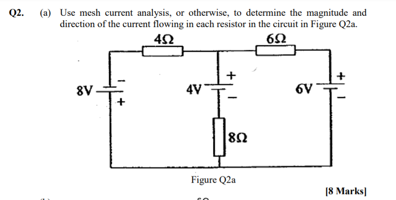 Solved Q2. (a) Use mesh current analysis, or otherwise, to | Chegg.com
