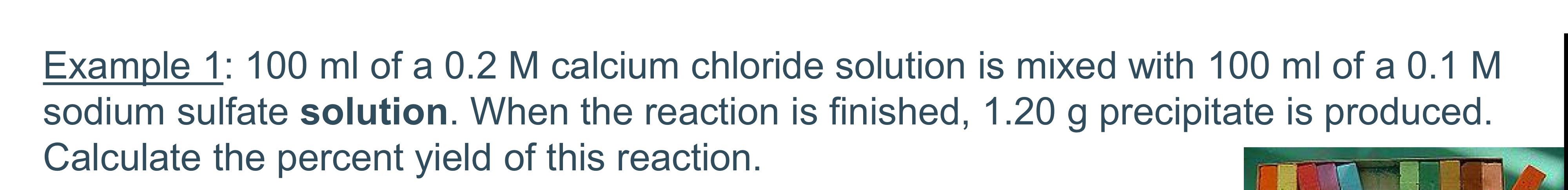 Solved Example 1: 100 ﻿ml of a 0.2 ﻿M calcium chloride | Chegg.com