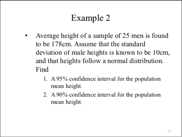 Solved Example 2 Average height of a sample of 25 men is | Chegg.com
